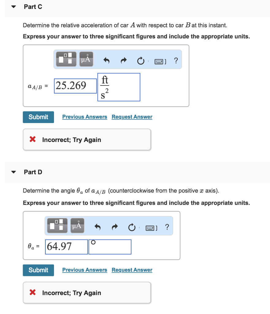 Solved Problem 12.225 Cars A and B are traveling around the | Chegg.com