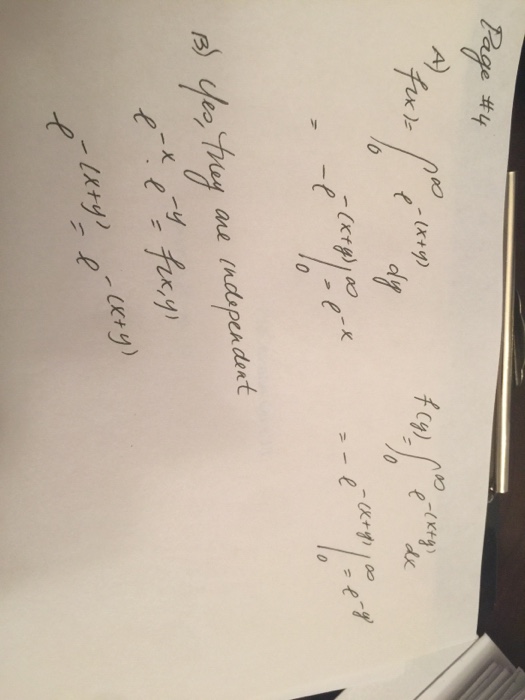 Solved 4 Suppose That X And Y Are Continuous Random