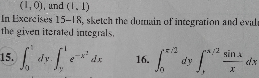 Solved (1, 0), and (1, 1) In Exercises 15-18, sketch the | Chegg.com