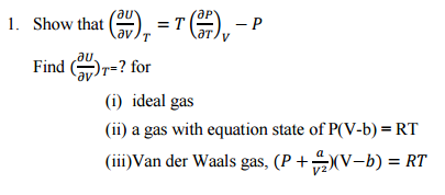 Solved Show that (partial differential U/partial | Chegg.com
