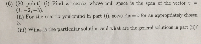 Solved Find a matrix whose null space is the span of the | Chegg.com