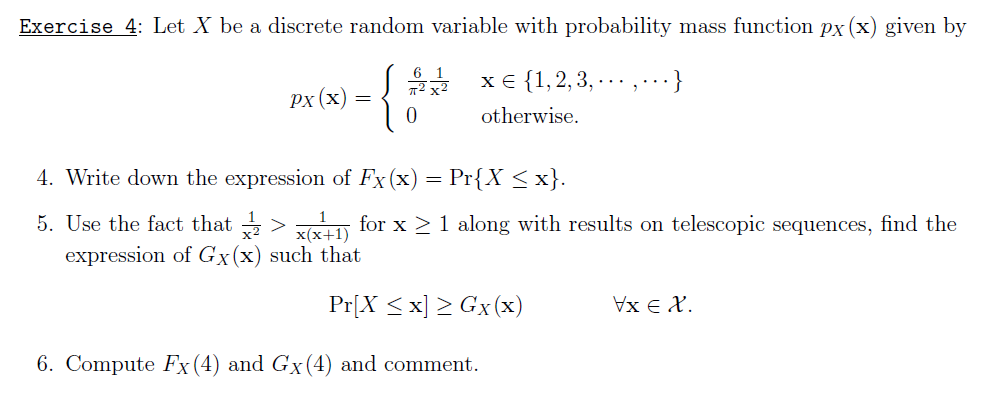 Solved Let e a discrete random variable with probability | Chegg.com