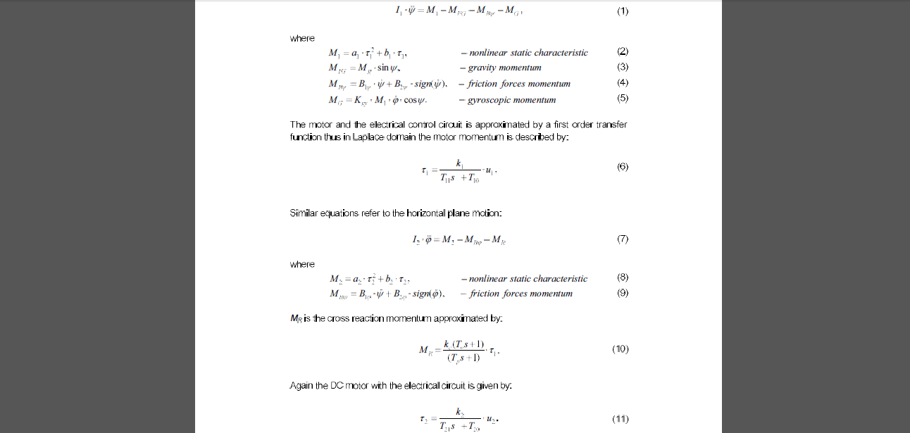 Solved Please Write A Matlab Simulink Model For A Twin Rotor 