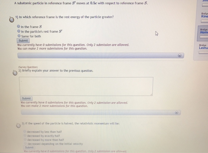 Solved A subatomic particle in reference frame S' moves at | Chegg.com