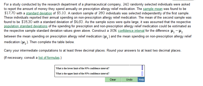 Solved For a study conducted by the research department of a | Chegg.com