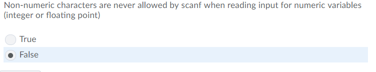 Solved Non-numeric characters are never allowed by scanf | Chegg.com