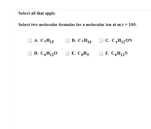 Solved Enter your answer in the provided box What is the m/z | Chegg.com