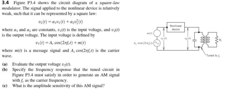 Solved 3.4 Figure P3.4 shows the circuit diagram of a | Chegg.com