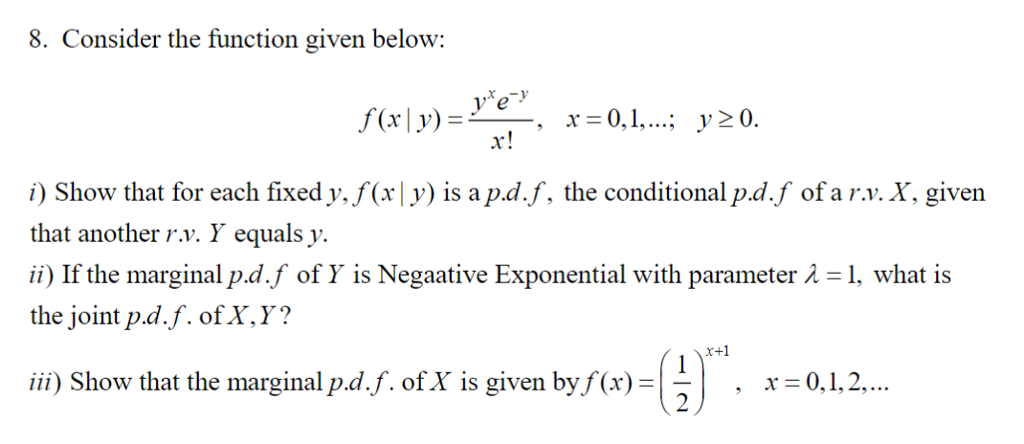 Solved 8 Consider The Function Given Below To Y Fx 