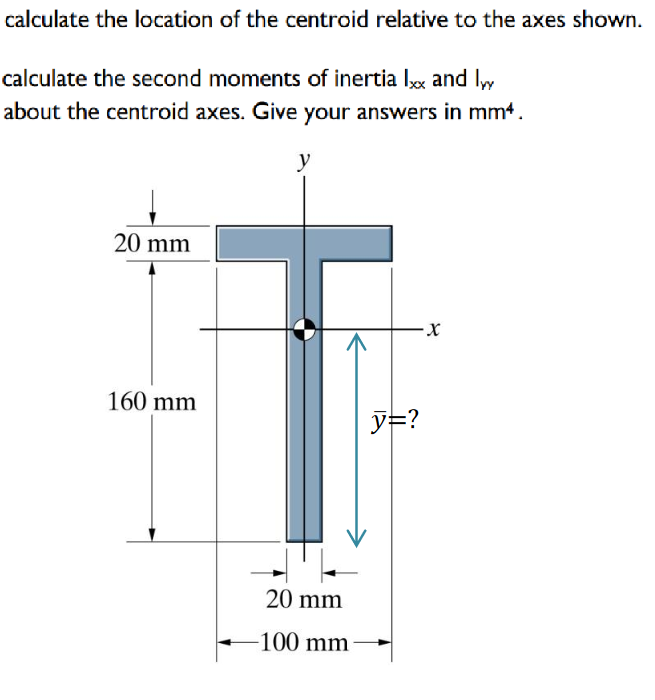 Solved Calculate the location of the centroid relative to | Chegg.com