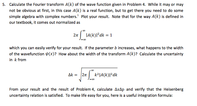 Calculate the Fourier transform A(k) of the wave | Chegg.com