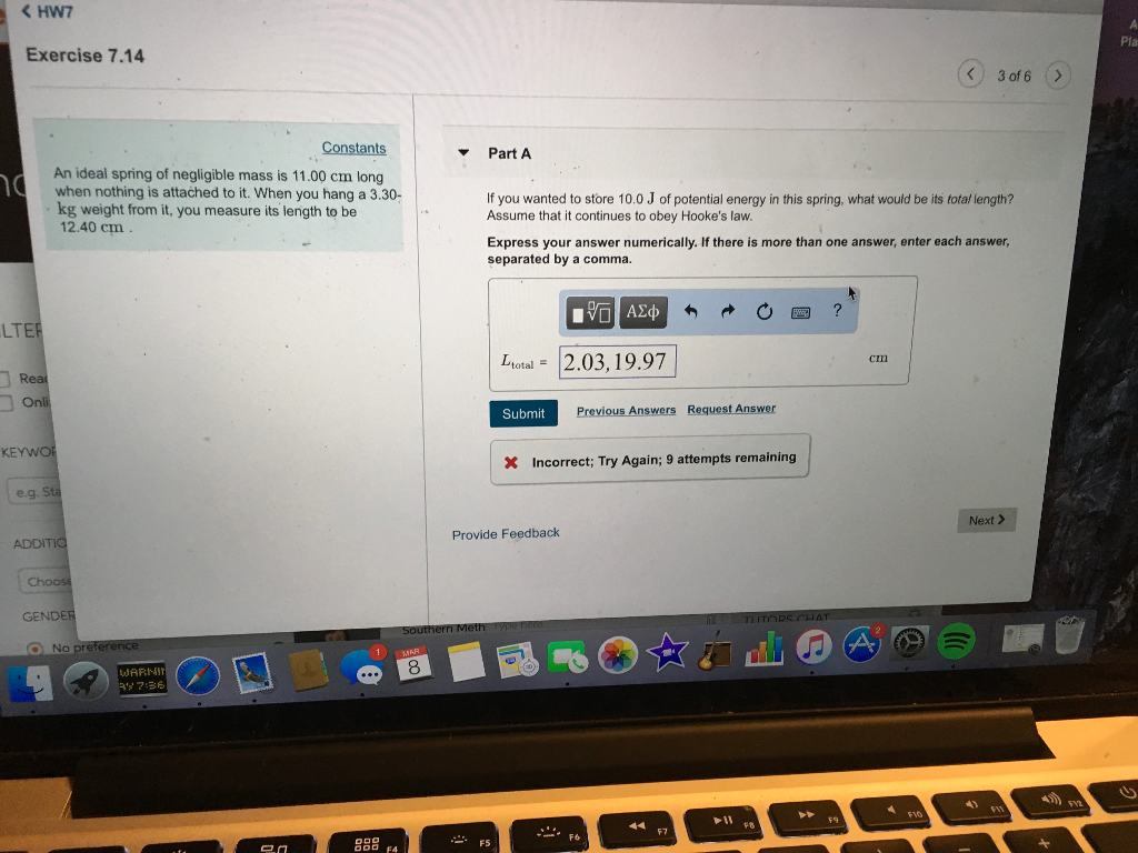 Solved HW7 Pla Exercise 7.14 3 of 6 Constants Part A An | Chegg.com