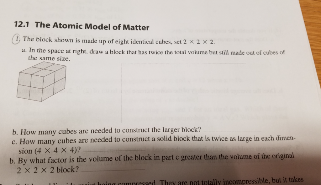 Solved The block shown is made up of eight identical cubes, | Chegg.com
