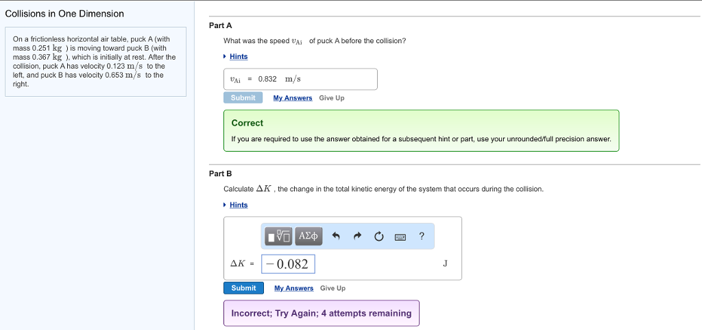Solved Collisions in One Dimension Part A On a frictionless | Chegg.com