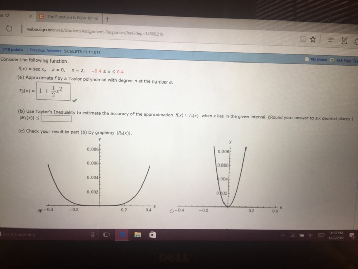 Consider the following function. F(x) = sec x, a = | Chegg.com