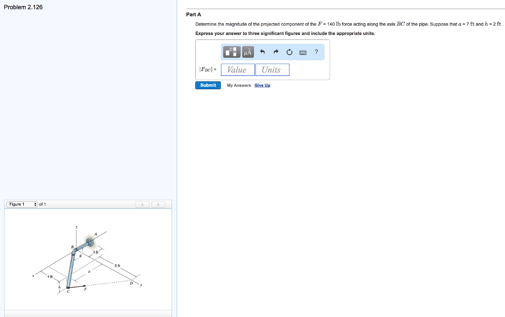 Solved Determine the magnitude of the projected component | Chegg.com