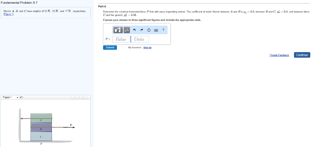 Solved Blocks A, B, and C have weights of 55 N.25 N and 17 | Chegg.com