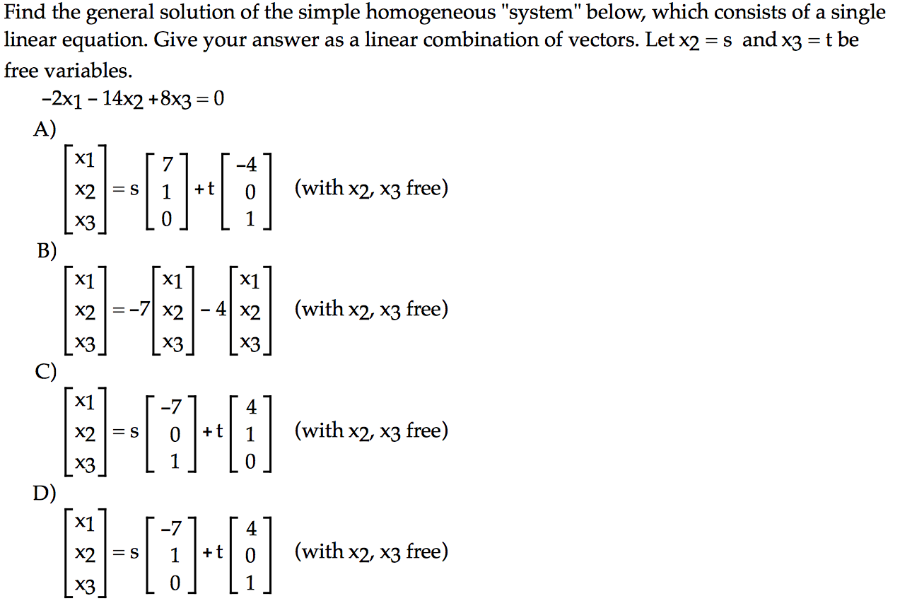 Solved the general solution of the simple homogeneous | Chegg.com