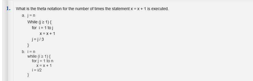 Solved What is the theta notation for the number of times | Chegg.com