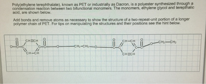 Poly(ethylene terephthalate), known as PET or | Chegg.com