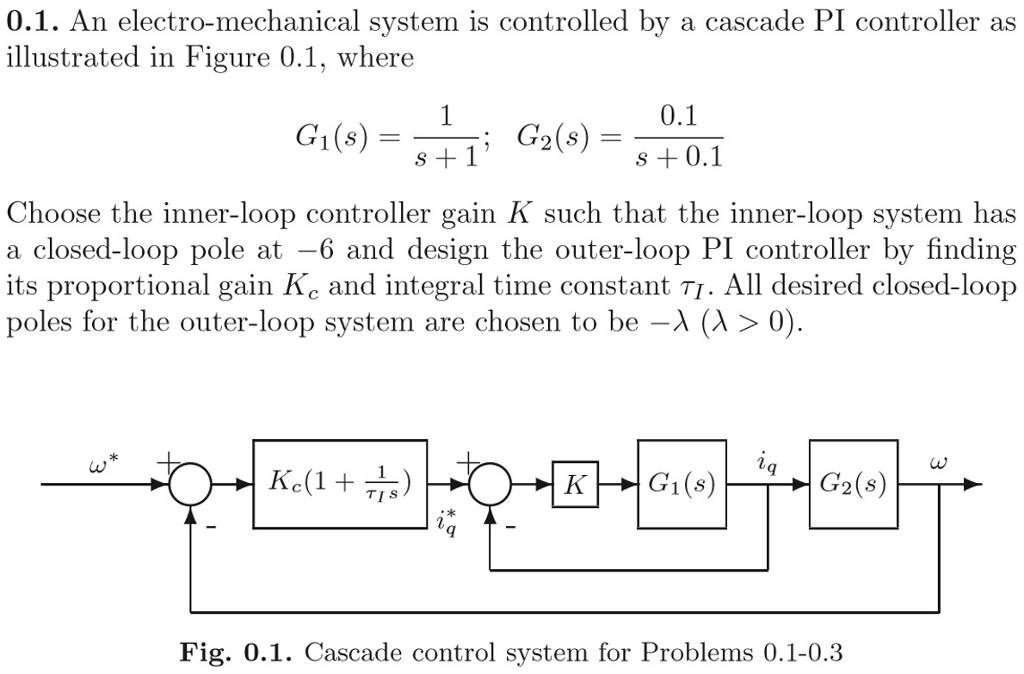 Solved An electro-mechanical system is controlled by a | Chegg.com