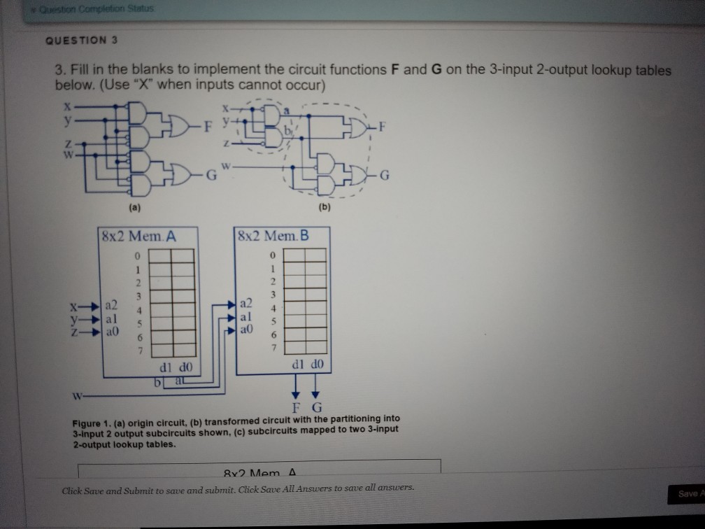 Solved Qin ston Completion Status QUESTION 3 3. Fill in the | Chegg.com