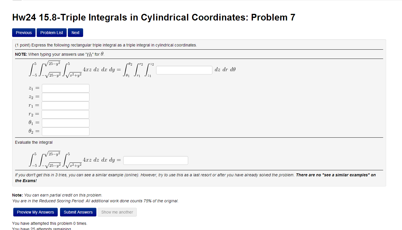 Solved Express the following rectangular triple integral as | Chegg.com Solved Express the following rectangular triple integral as | Chegg.com
