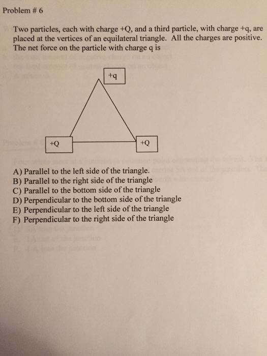 Solved two particles, each with charge +Q and a third | Chegg.com
