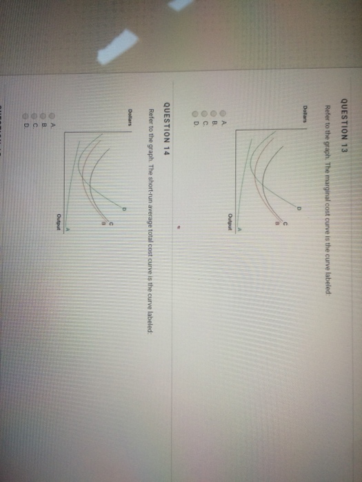 Solved Refer to the graph. The marginal cost curve is the | Chegg.com