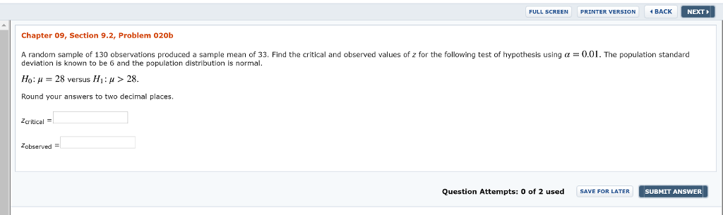 Solved FULL SCREENPRINTER VERSION BACK NEXT Chapter 09, | Chegg.com