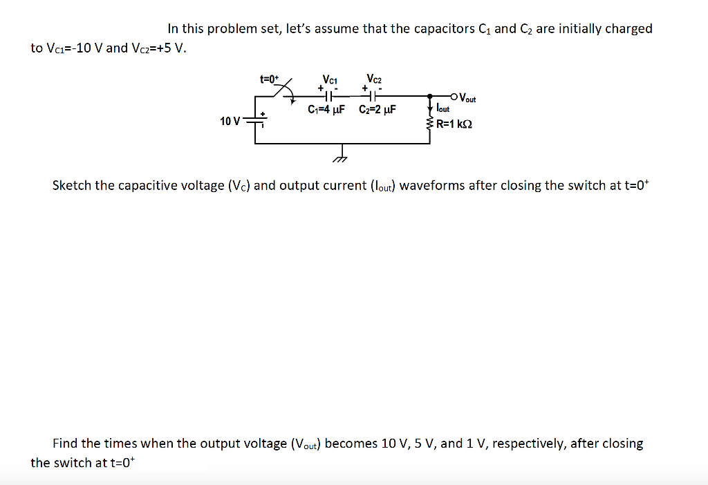 Solved In this problem set, let's assume that the capacitors | Chegg.com