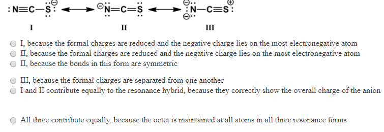 Solved Three possible structures that contribute to the | Chegg.com