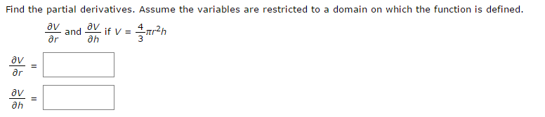 Solved Find the partial derivatives. Assume the variables | Chegg.com