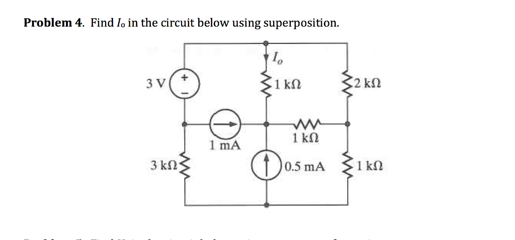 Solved Find I_0 in the circuit below using superposition. | Chegg.com