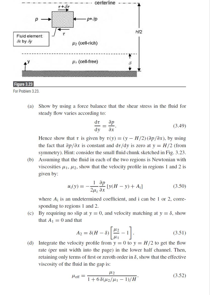 Solved From the text, you know that the Fahraeus–Lindqvist | Chegg.com