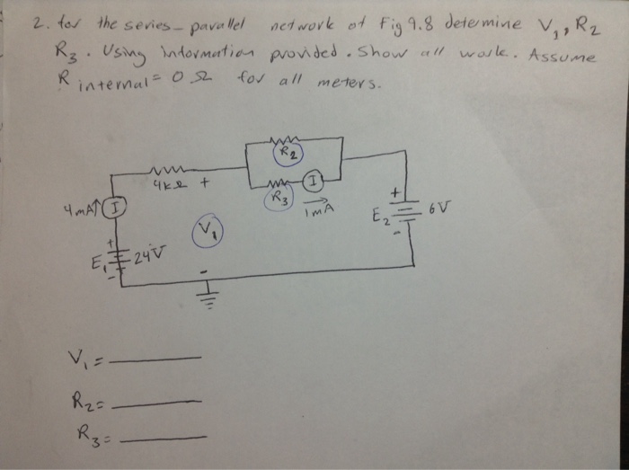Solved 2. for the series -parallel network of Fig 9.8 | Chegg.com
