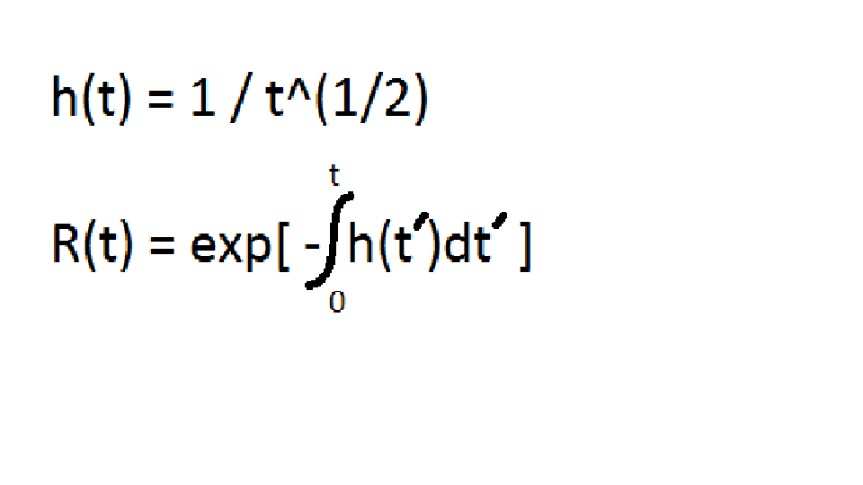 Solved h(t) = 1/t^(1/2) R(t) = exp[-integral 0 t h(t')dt'] | Chegg.com