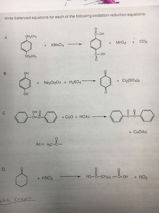Solved Write balanced equations for each of the following | Chegg.com