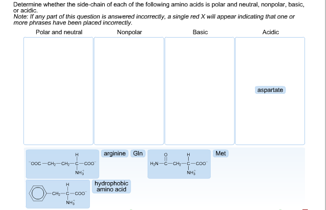 Solved Determine whether the side-chain of each of the | Chegg.com