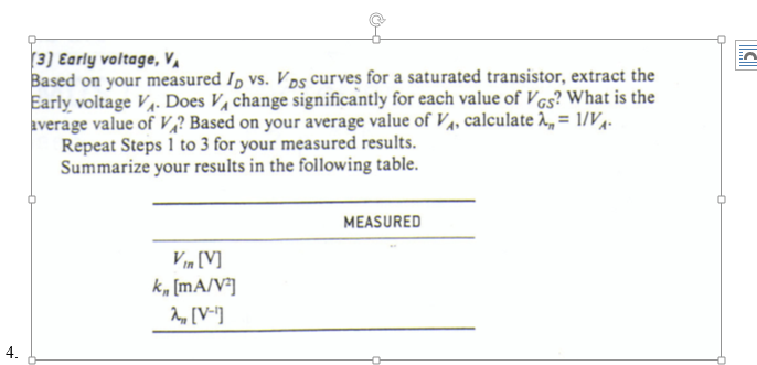 Solved [2] MOSFET transconductance parameter, k, Based on | Chegg.com