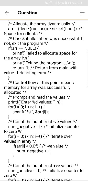 Solved 11:43 PM ← Question /* Count the number of tve values | Chegg.com
