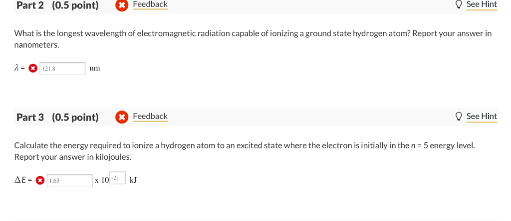 Solved When A Hydrogen Atom Absorbs A Photon Of