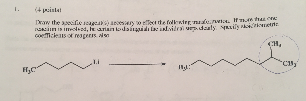 Solved Draw the specific reagent's necessary to effect the | Chegg.com