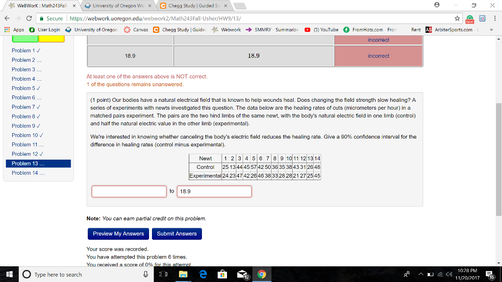 Solved 셩 weBworK: Math243Fall 、冬University of Oregon We | Chegg.com