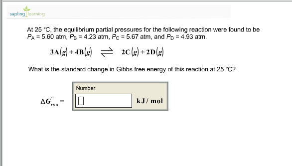 Solved pling At 25 °C, the equilibrium partial pressures for | Chegg.com