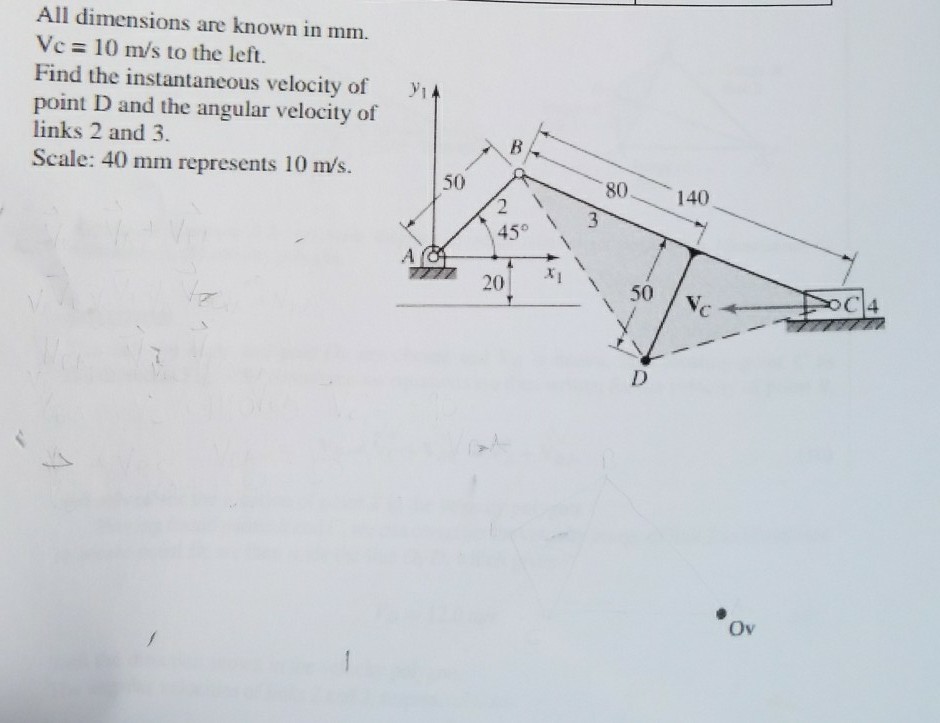Solved All dimensions are known in mnm. Vc = 10 m/s to the | Chegg.com