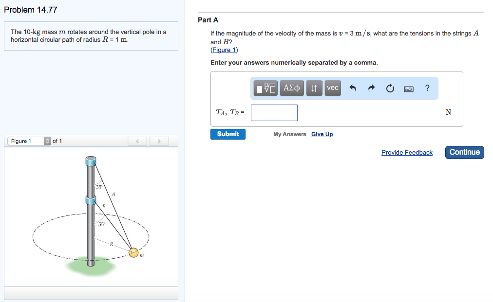 Solved The 10-kg mass m rotates around the vertical pole in | Chegg.com