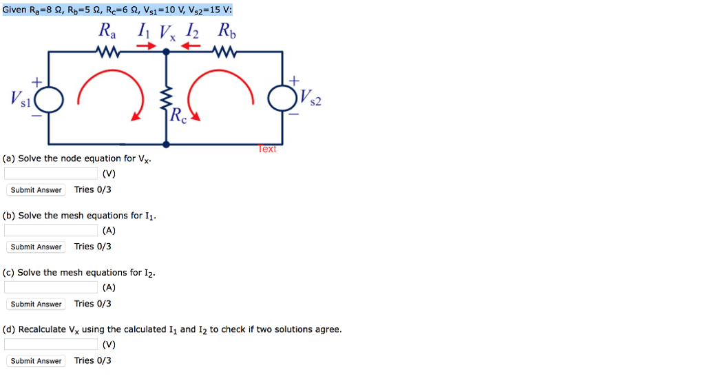 Solved s1 S2 Re ext (a) Solve the node equation for V, | Chegg.com