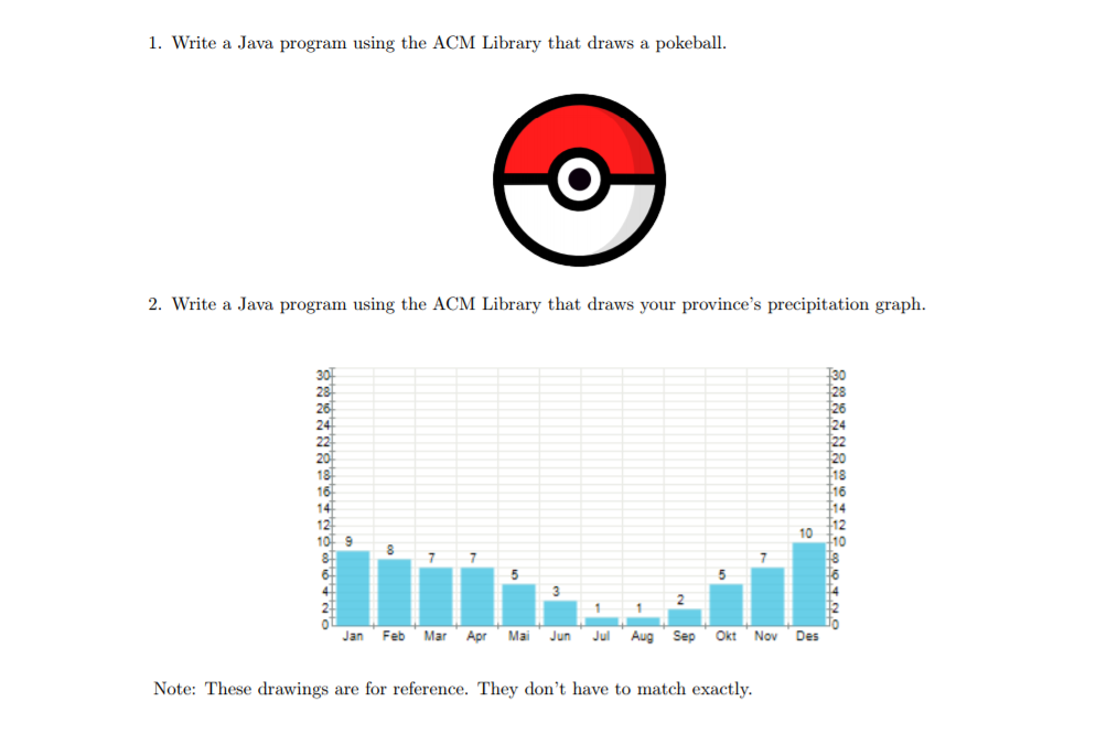 Solved 1. Write a Java program using the ACM Library that | Chegg.com