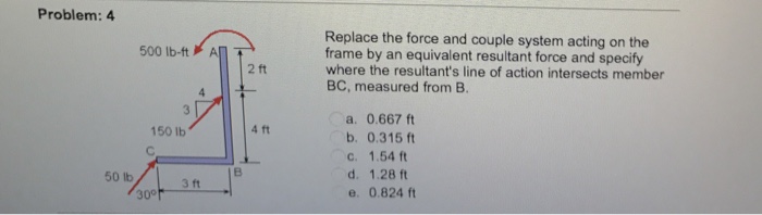 Solved Replace the force and couple system acting on the | Chegg.com